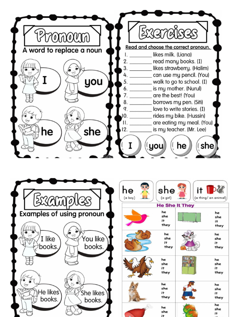 Tuition PRONOUN SHE HE IT | PDF