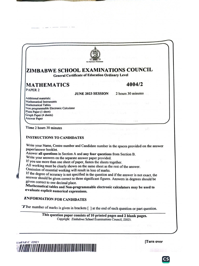 Form 4 Mathematics | PDF