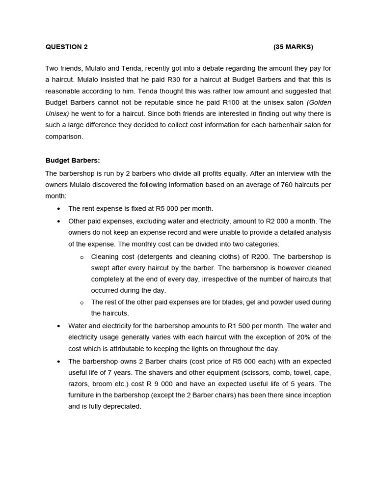 Tutorial Unit 3 CVP Analysis (Intermediate) | PDF | Hairstyle