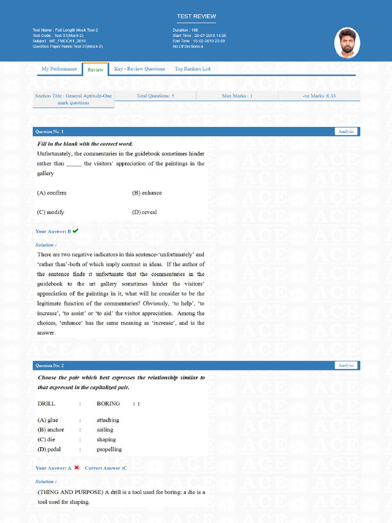 Full Lenght Mock Test-2 | PDF