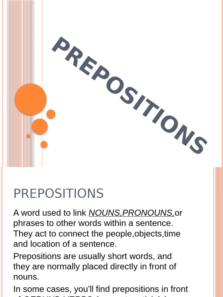 Prepositions Original | PDF | Verb | Semantics