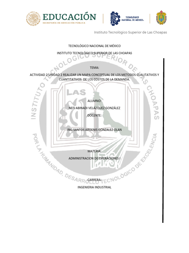 A2 U2 Administracion de Operaciones | PDF