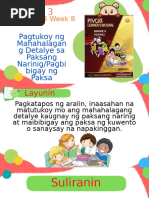 Filipino 3 Week 7 Quarter 4 Pagbibigay NG Mungkahing Solusyon Sa Suliraning Nabasa o Napanood | PDF