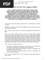 PHLegalPhar - RA 3720 | PDF | Food And Drug Administration