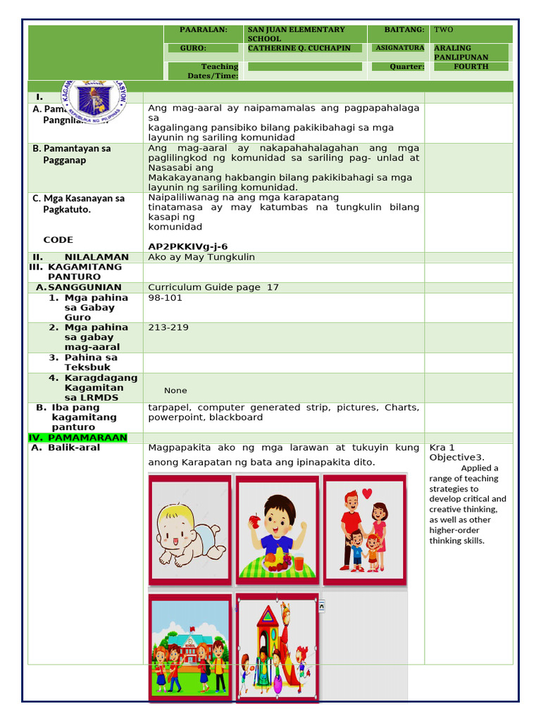 Ap 2 4TH Quarter Lesson Plan | PDF