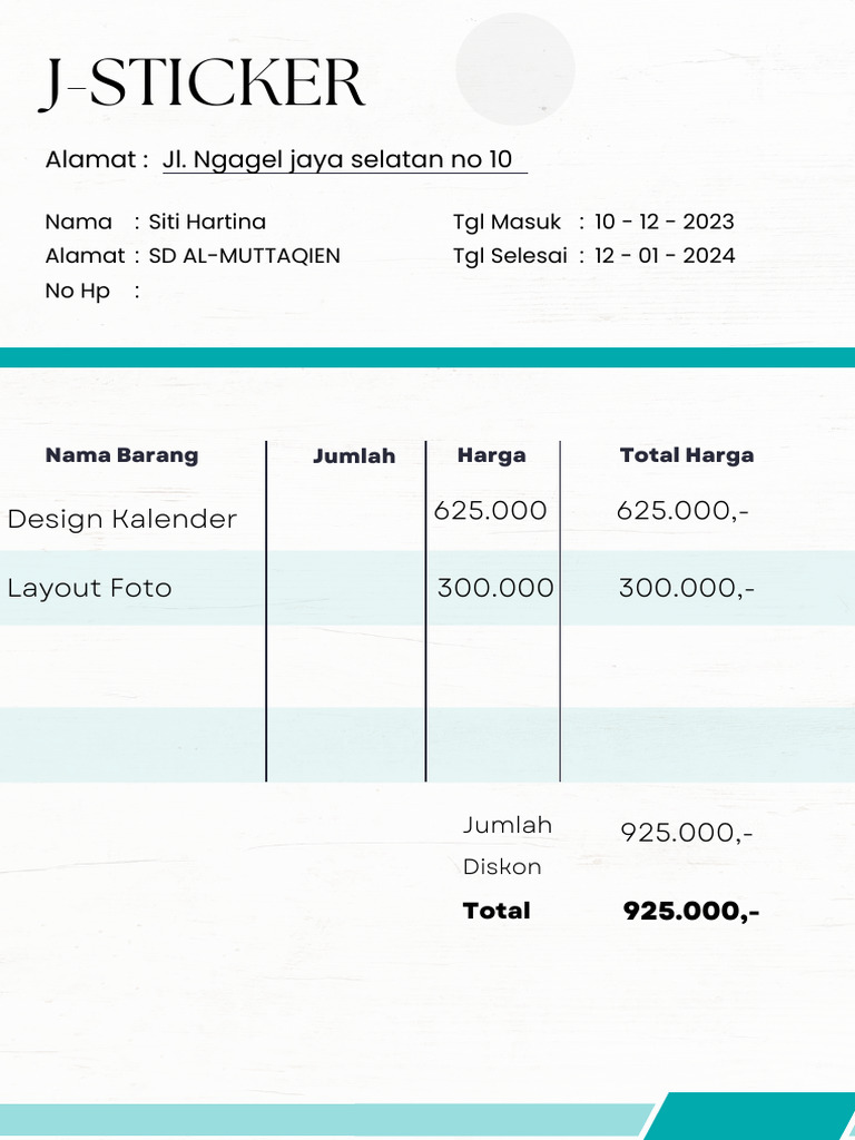 Putih Biru Texture Faktur Laundry - 20240115 - 135706 - 0000 | PDF