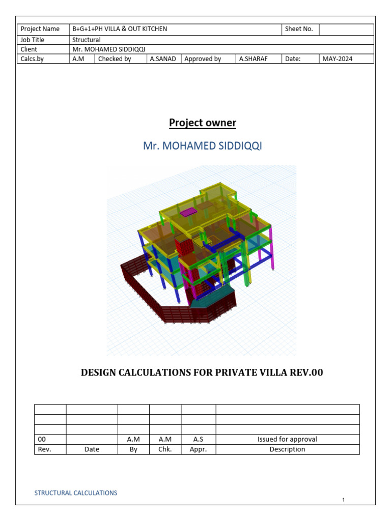 Structure Calculations | PDF | Concrete | Structural Steel