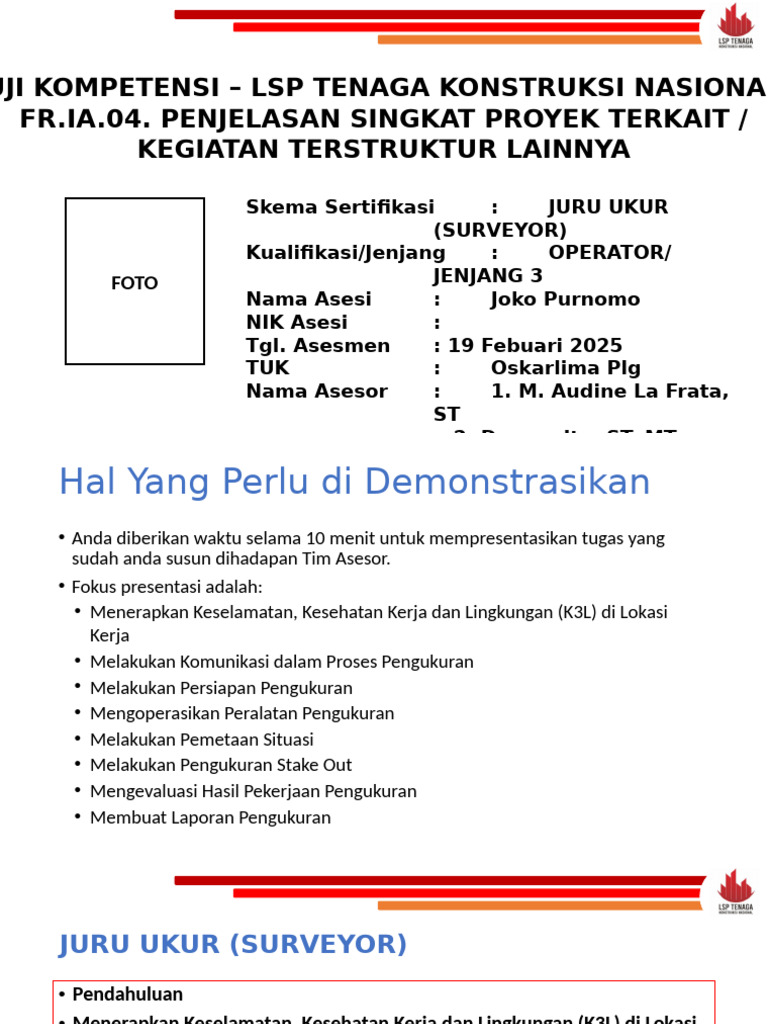 Kompetensi Juru Ukur Tanah | PDF