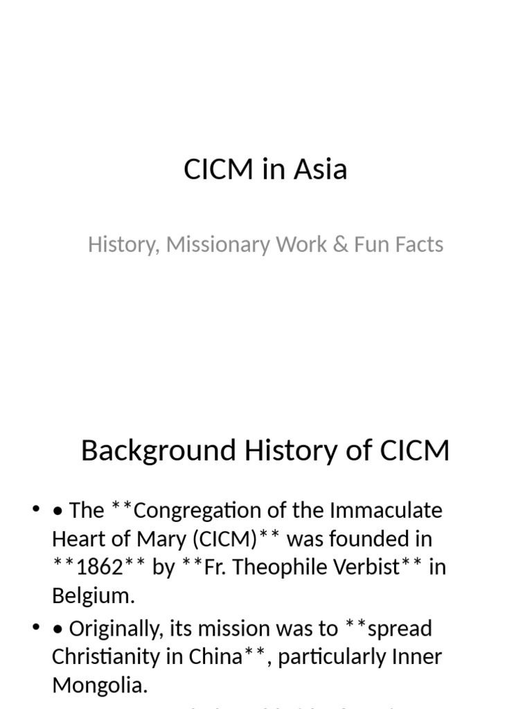CICM in Asia Detailed | PDF