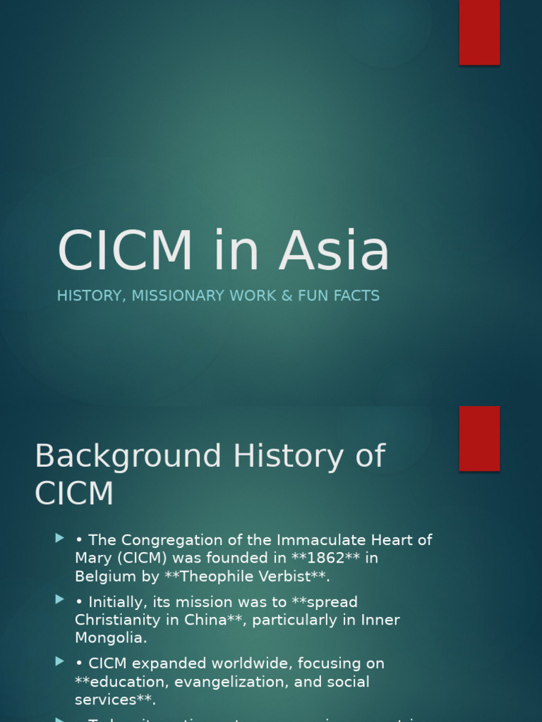 CICM in Asia History Fun Facts Reupload | PDF