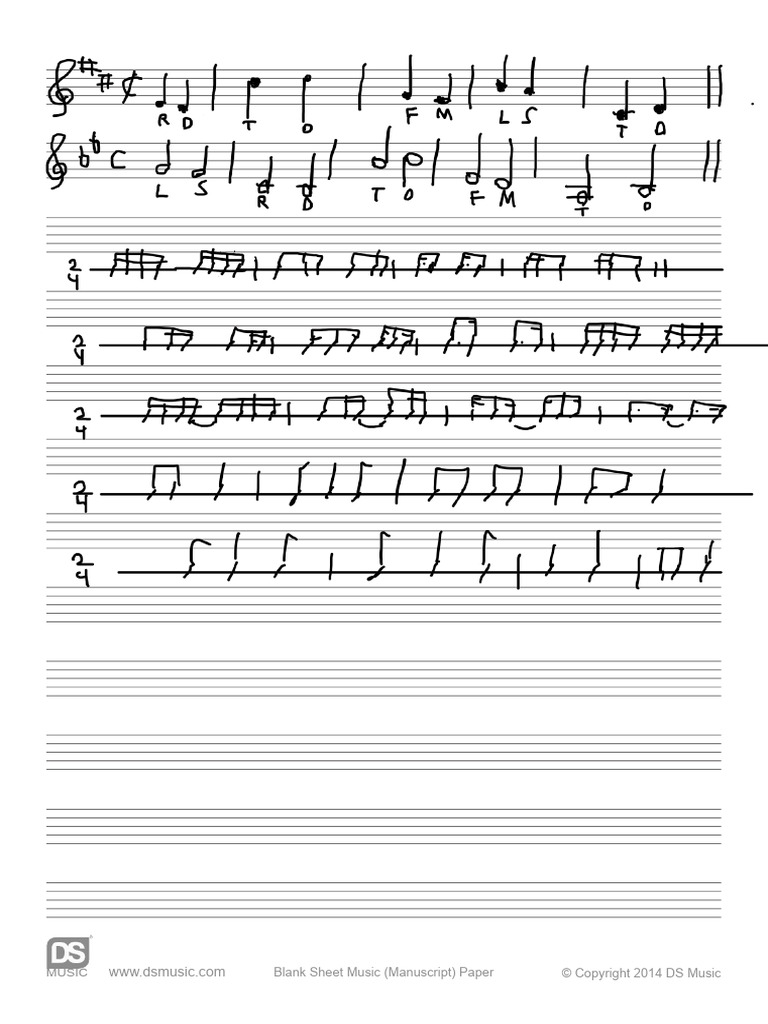 Blank Sheet Music (Manuscript) Paper | PDF
