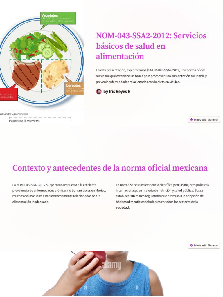 NOM-043-SSA2-2012: Alimentación Saludable en México | PDF | Dieta ...