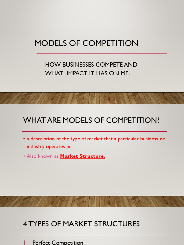 Models - of - Competition or Market Structures | PDF | Monopoly | Market Power