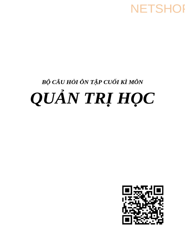 ÔN TẬP CUỐI KÌ QTH | PDF