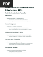 Malala's Nobel Speech: A Rhetorical Analysis | PDF | Malala Yousafzai ...