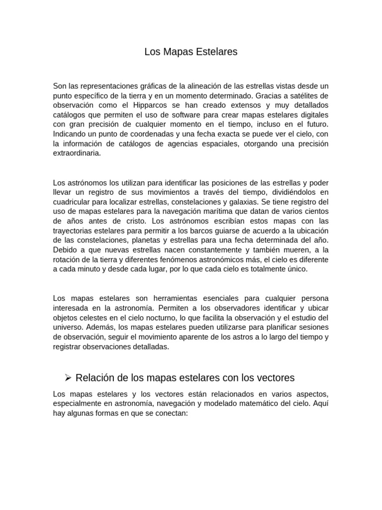 Creación y Uso de Mapas Estelares | PDF | Estrellas | Astronomía