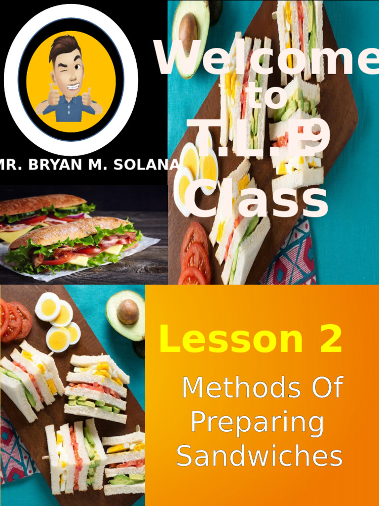 L. Methods of Preparing Sandwich | PDF | Salad | Mayonnaise