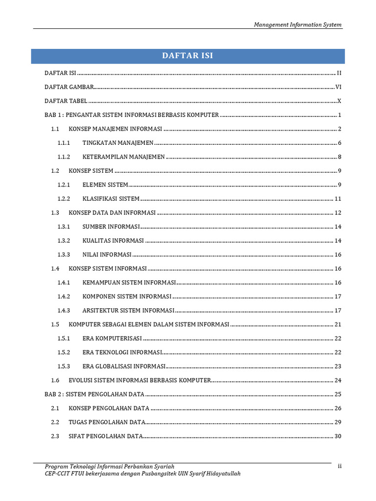Modul Management Information System - Revisi II | PDF
