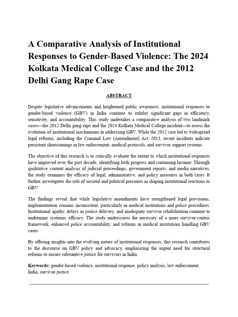 Abstract For JIBS Conference | PDF | Violence Against Women | Violence