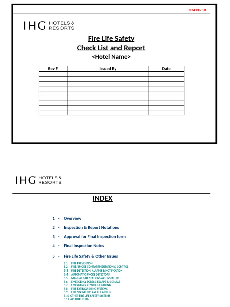 IHG FLS Check List Report Sep2023 Rev 2 | PDF | Duct (Flow) | Door