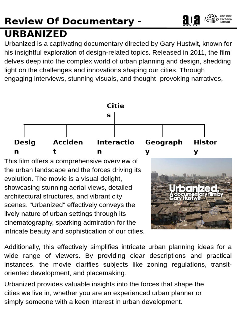 Ayush Gaikwad - 05 - Review of Documentary - Urbanized | PDF | Urban ...