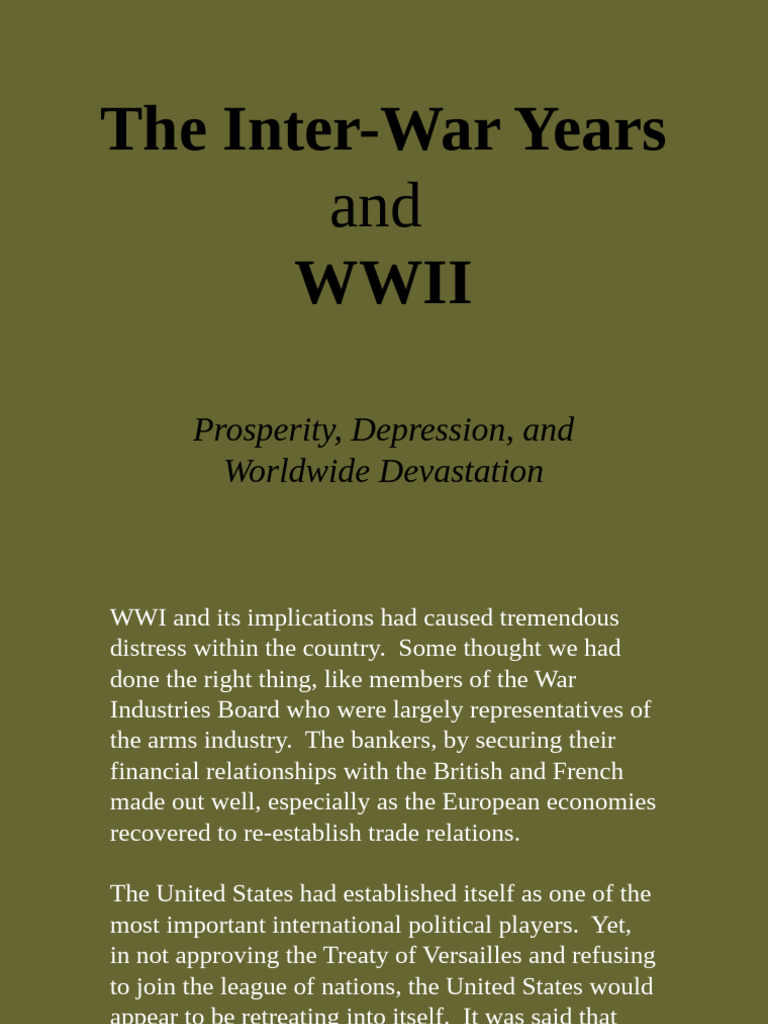 5 Inter-War Years and WWII | PDF | Allies Of World War II | Attack On ...