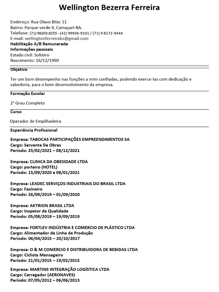 Wellington Bezerra Ferreira | PDF