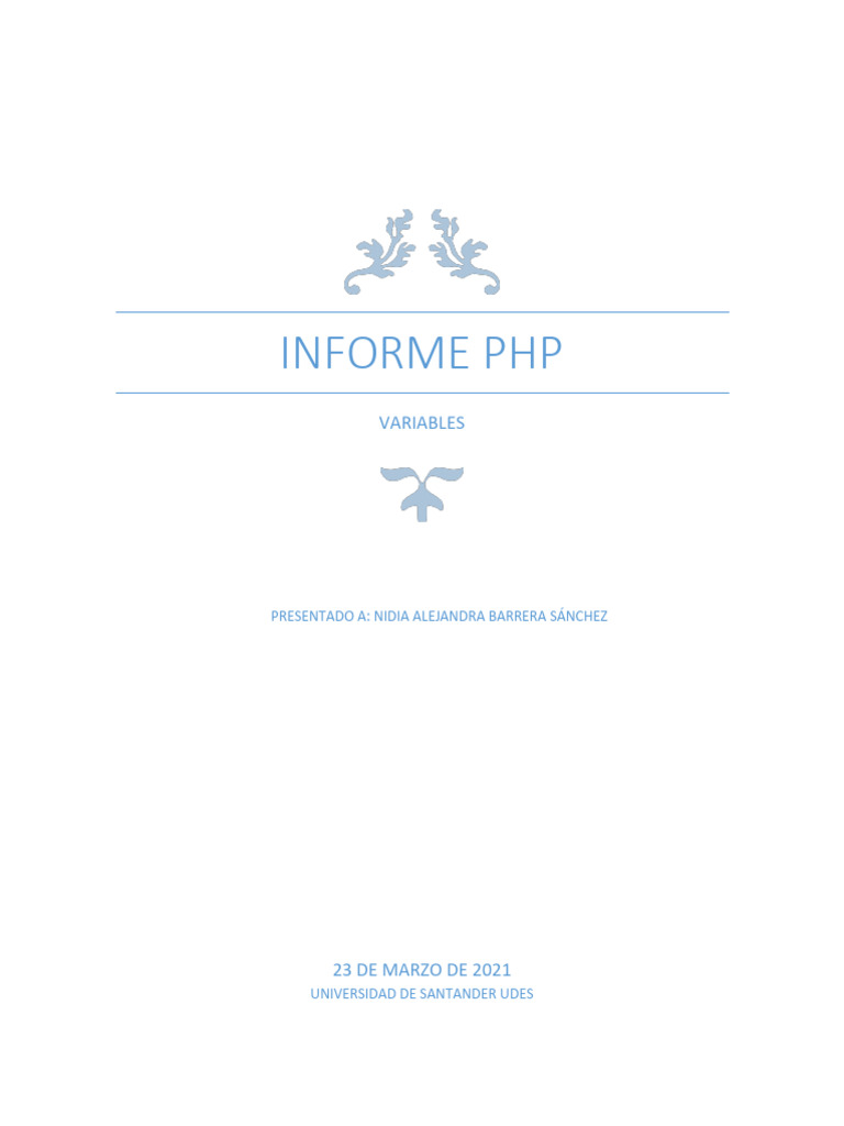 Informe PHP | PDF | Servidor web | Internet y web