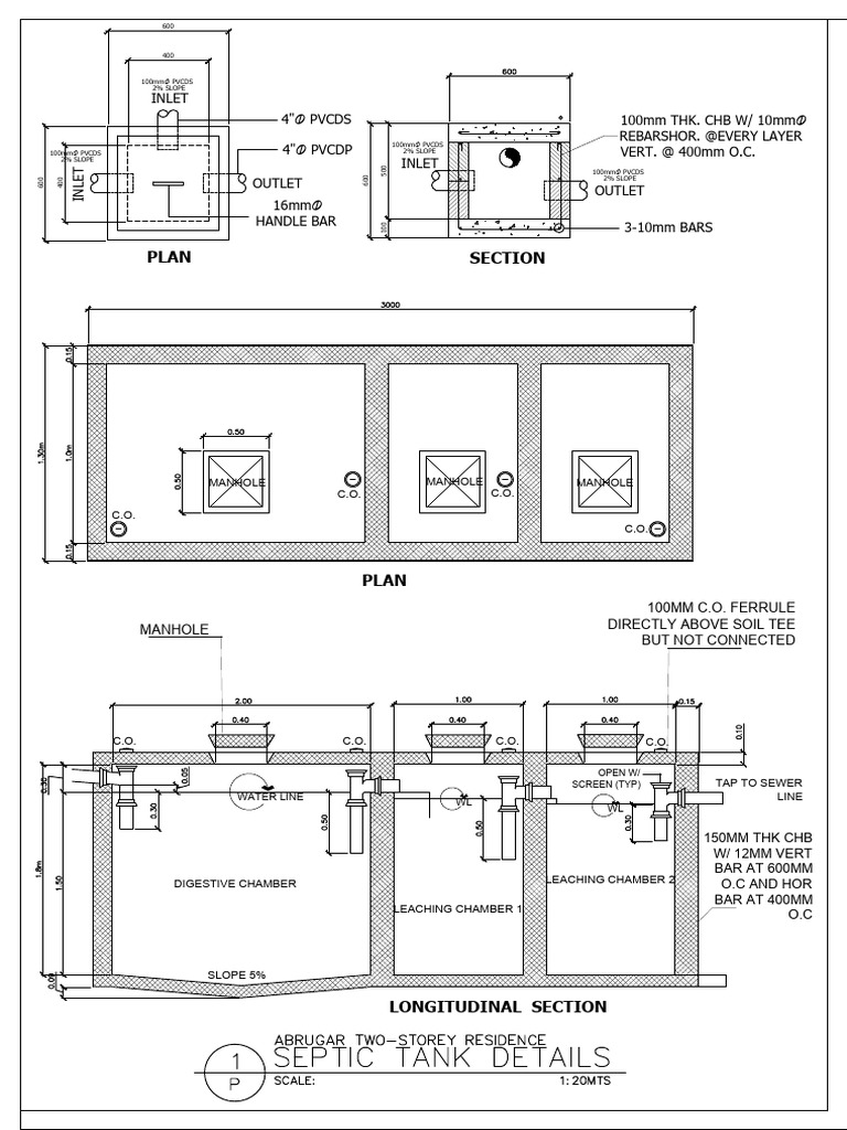Septic Catch Basin Details Abrugar | PDF | Hydraulic Engineering ...