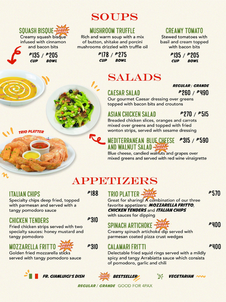 Amici Menu 2021 | PDF