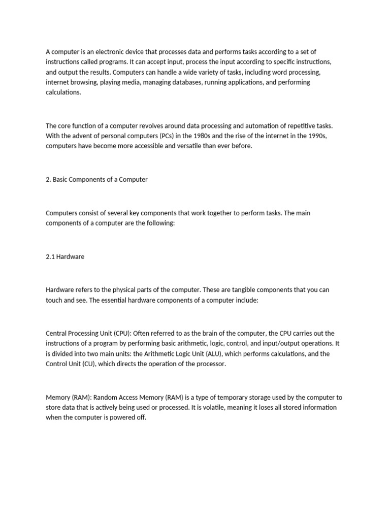 Easily Basics of Computer | PDF | Computer Data Storage | Input/Output