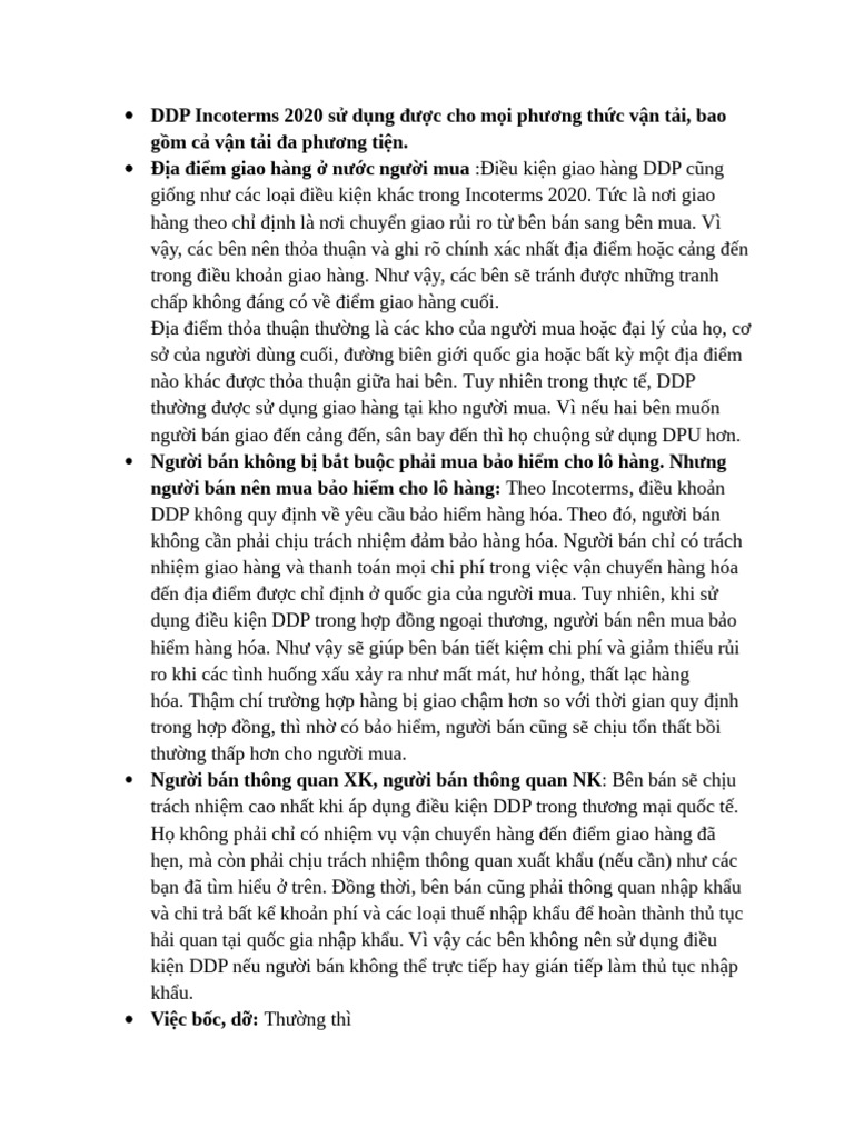 Lưu Ý DDP | PDF