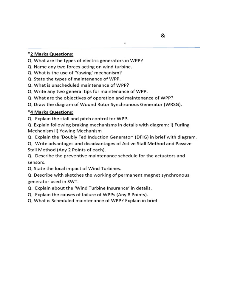 WPT Question Bank On Unit III & IV | PDF