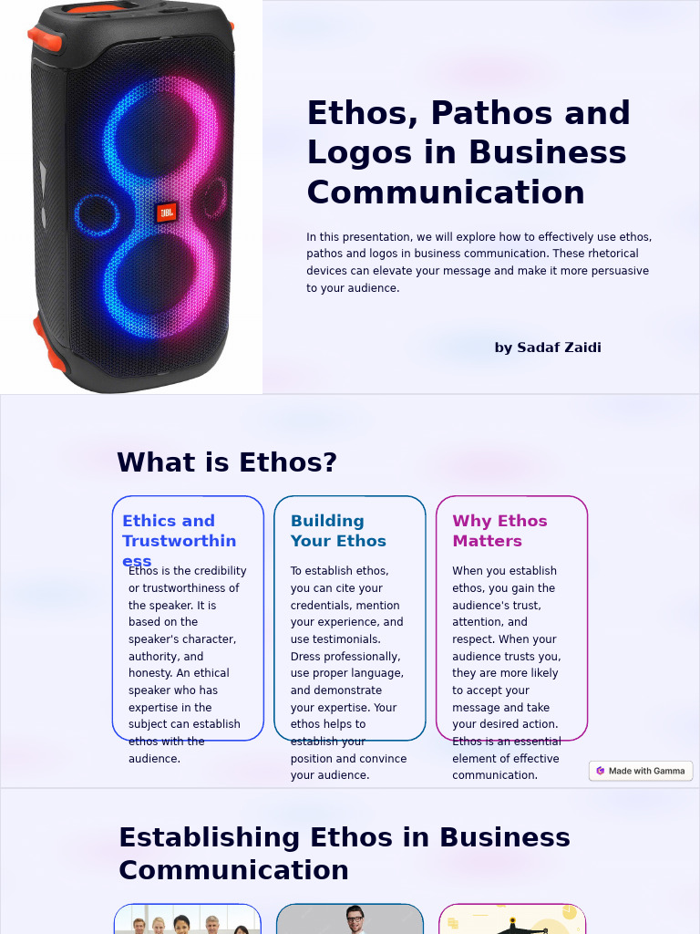 4- Ethos, Pathos | PDF | Public Speaking | Credibility