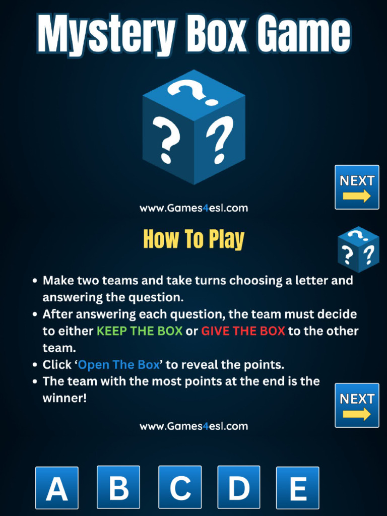 Mystery Box Game Template 1 | PDF