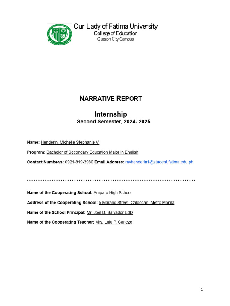 Narrative Report-2ND WEEK | PDF | Classroom Management | Learning
