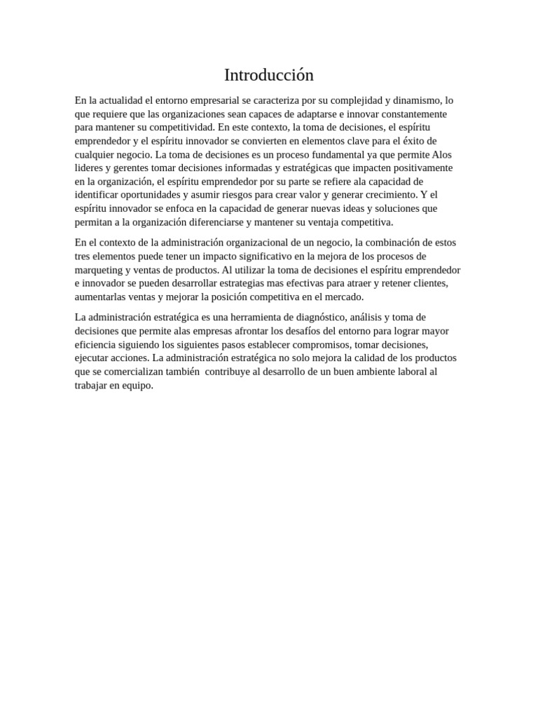 Introducción proyecto modular administracion 2 | PDF