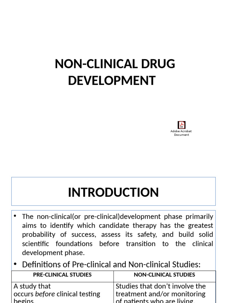 Non-Clinical Drug Development | PDF | Clinical Trial | Toxicity