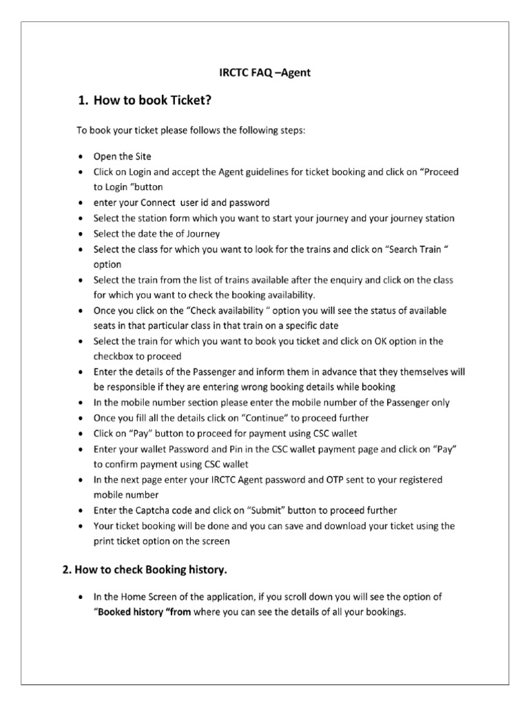 IRCTC Booking | PDF