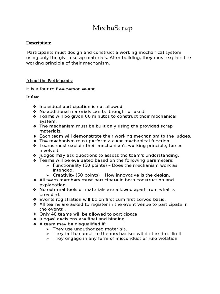 Mecha Scrap | PDF