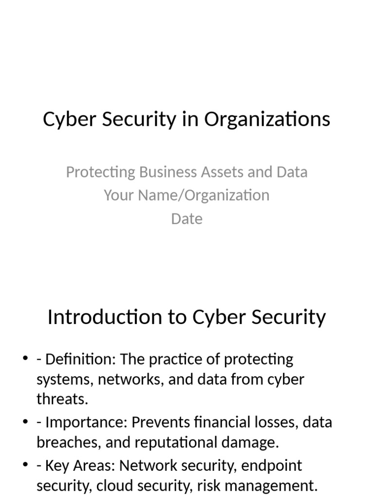 Cyber Security Organizations | PDF