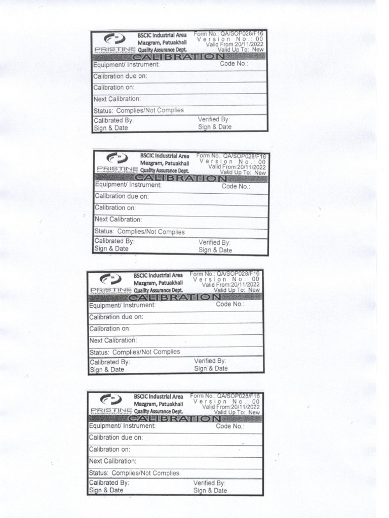 Calibration Tag | PDF