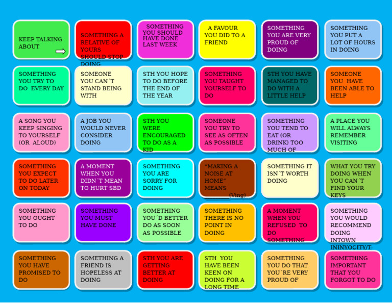 Speaking Infinitives and Gerunds Fun Activities Games 18954 | PDF