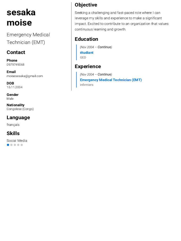 Sesaka Resume 857 | PDF