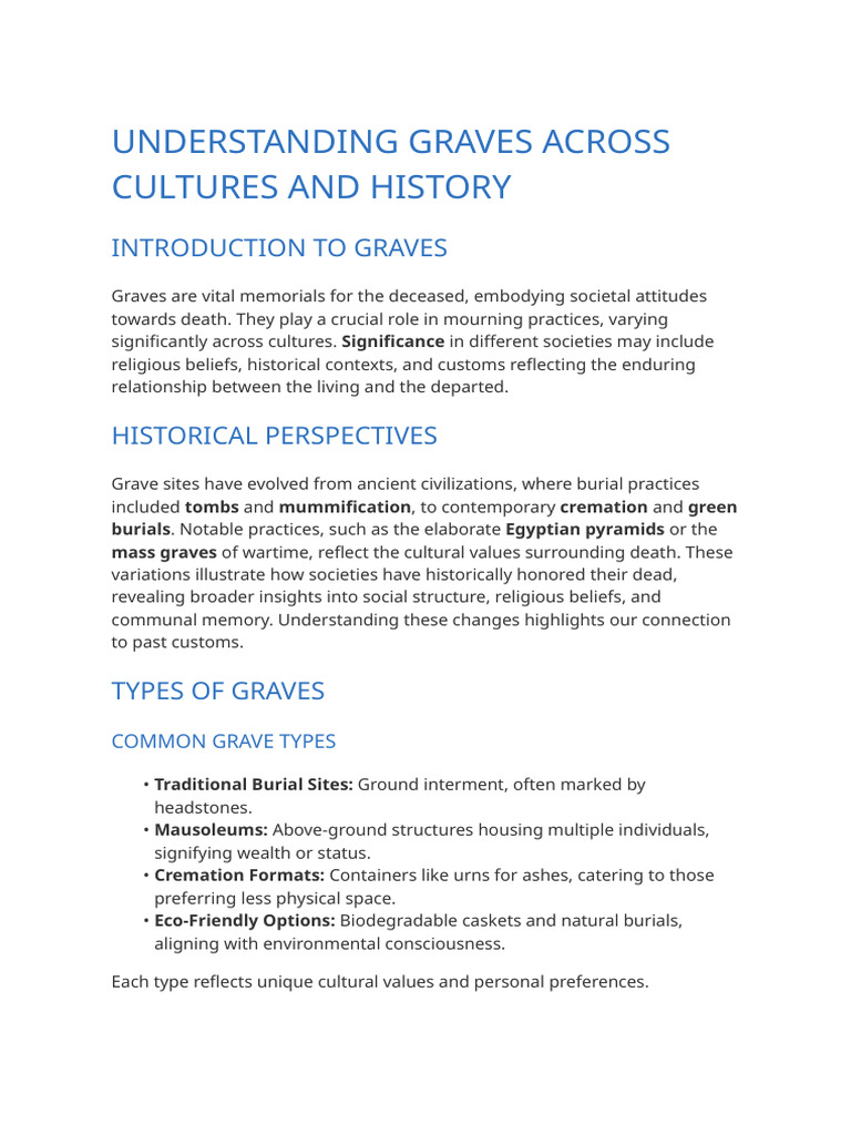 Cultural Significance of Graves | PDF