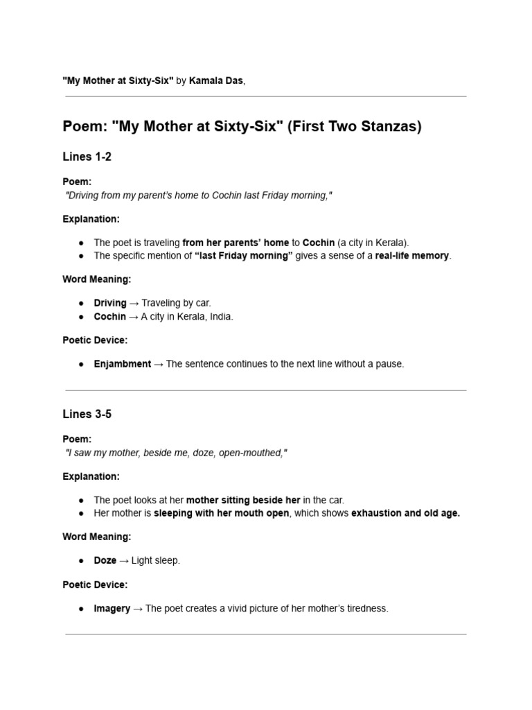 RD Meanings and Poetic Devices For The First Two Stanzas | PDF | Poetry