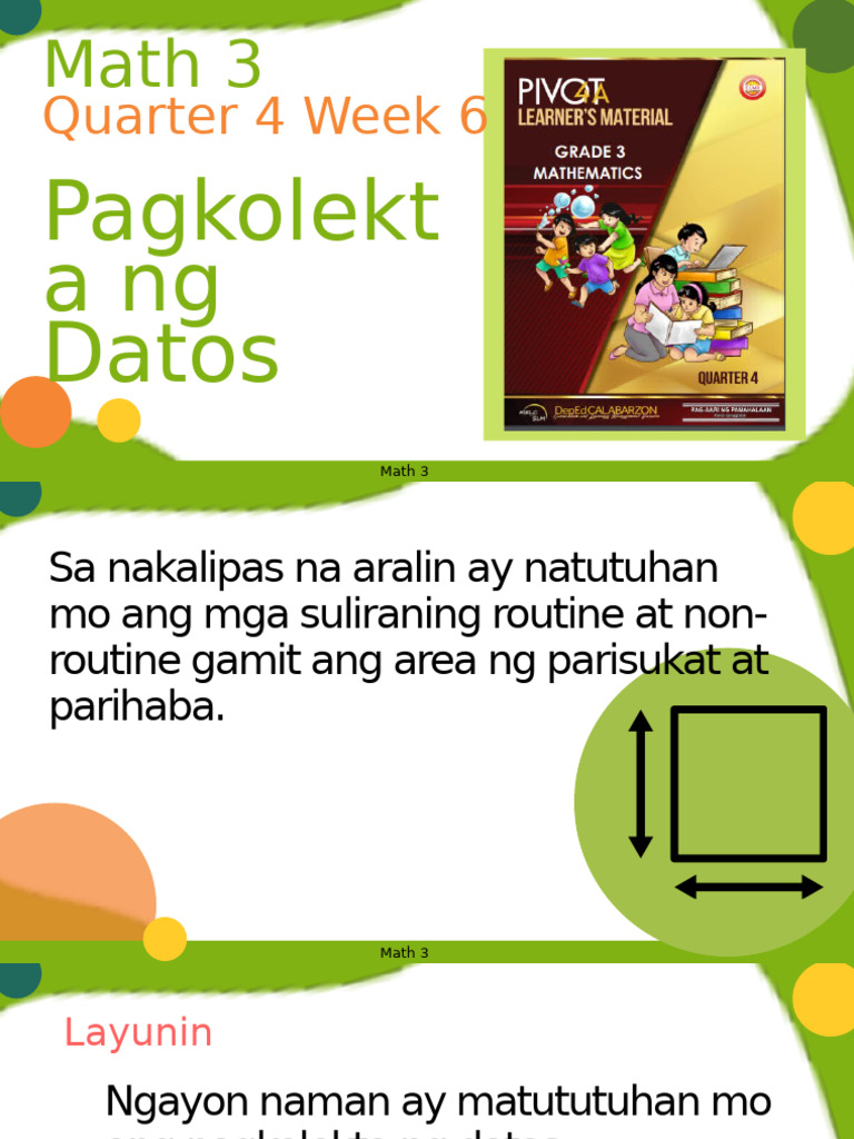 Math 3 Q4 W6 Pagkolekta NG Datos | PDF