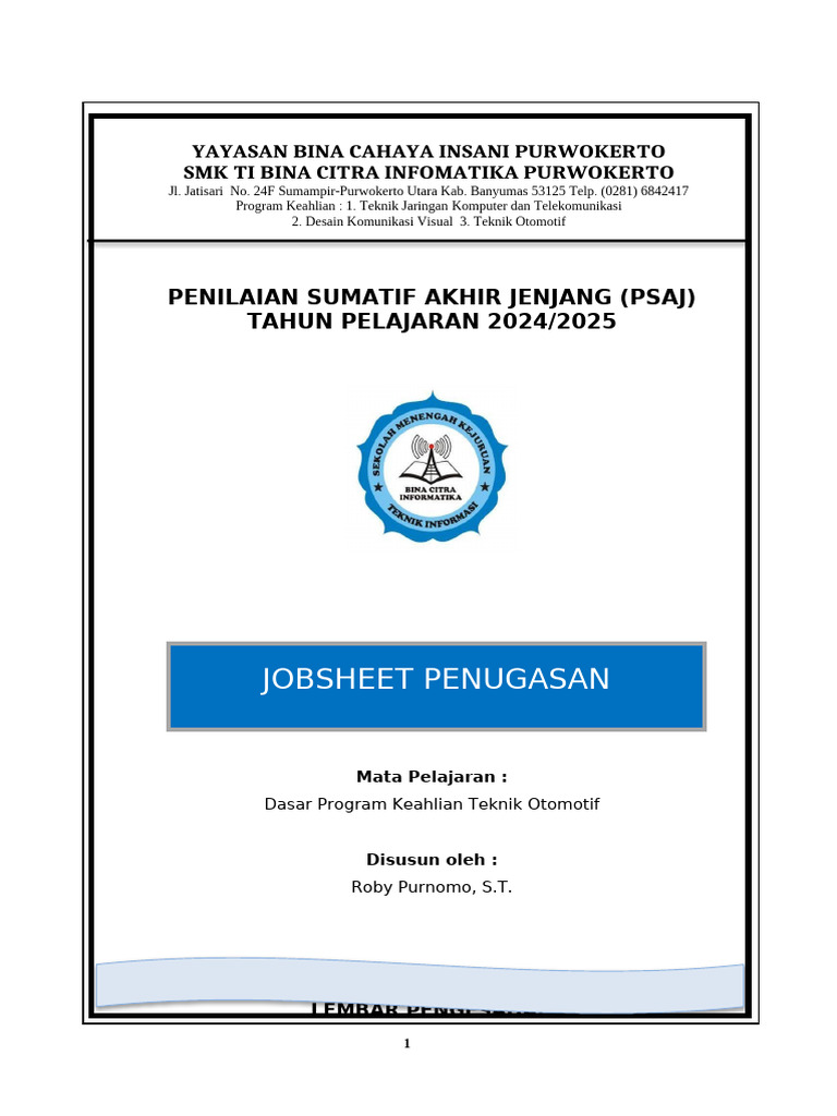 Jobsheet Gambar Teknik TKR | PDF