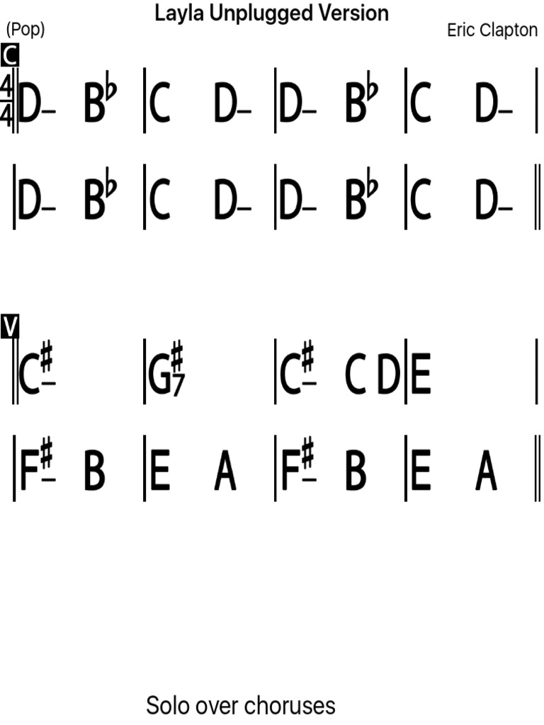 Layla Unplugged Version | PDF