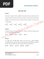 2021 Amc 10a Problems and Answers Fall | PDF | Quadratic Equation | Polynomial